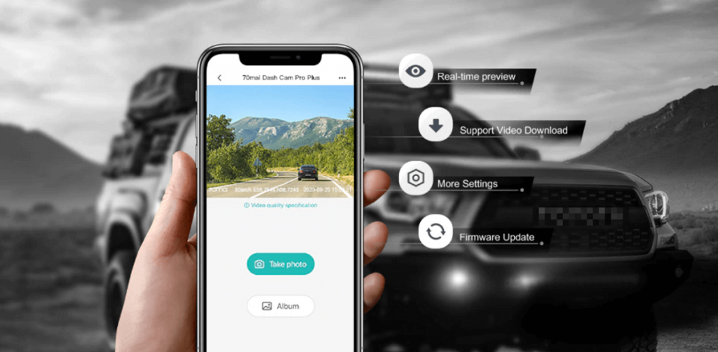 70mai Dash Cam Pro Plus is an upgraded version of the popular camera