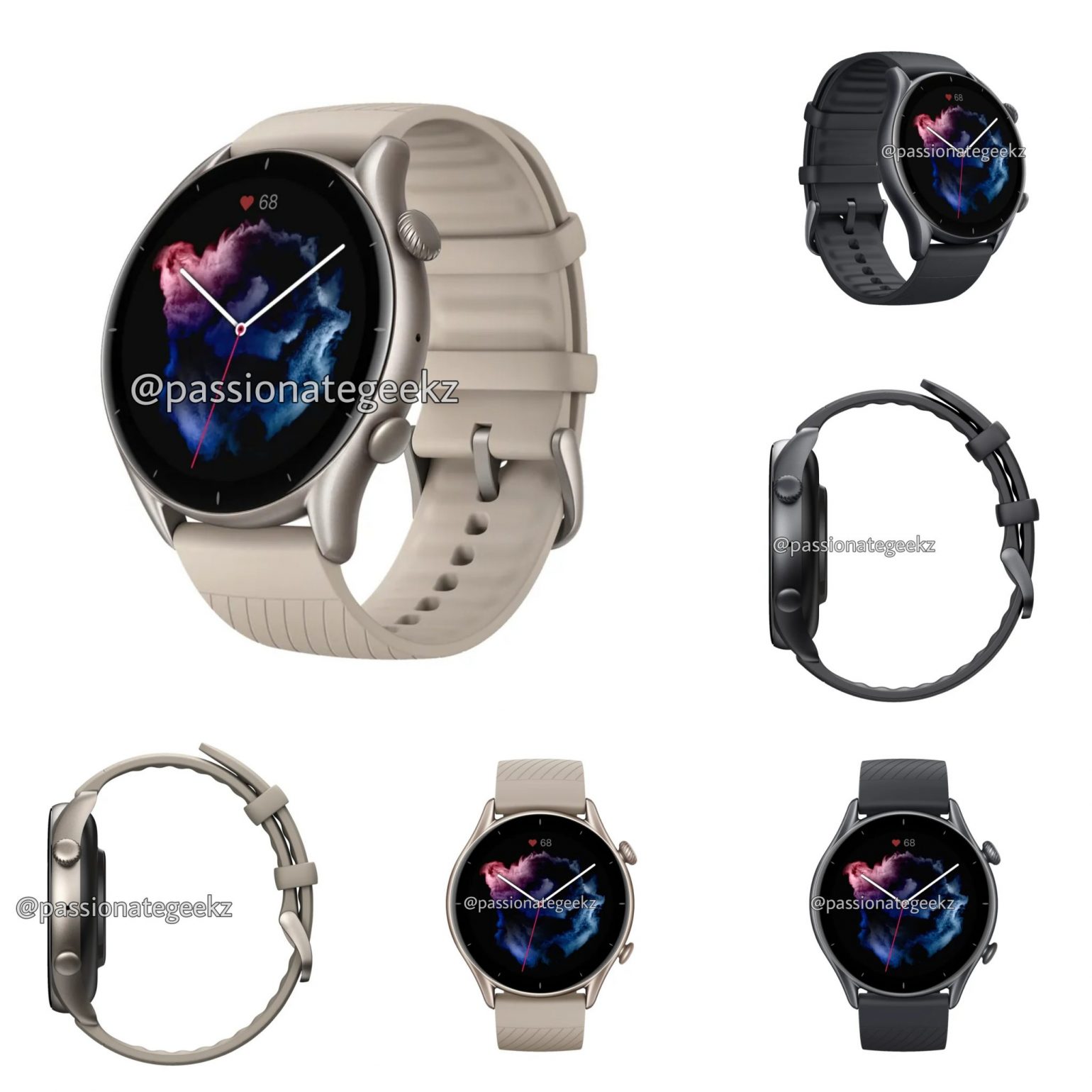 Amazfit GTR 3, GTR 3 Pro, GTS 3: Unikli grafické rendery, špecifikácie ...