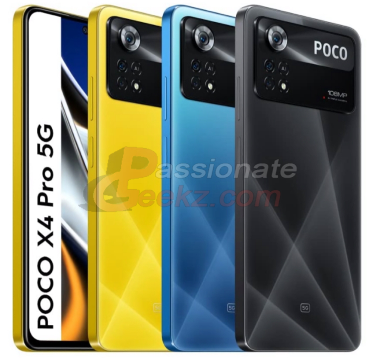 Renders of the expected leaked POCO X4 Pro 5G, which also reveal the design