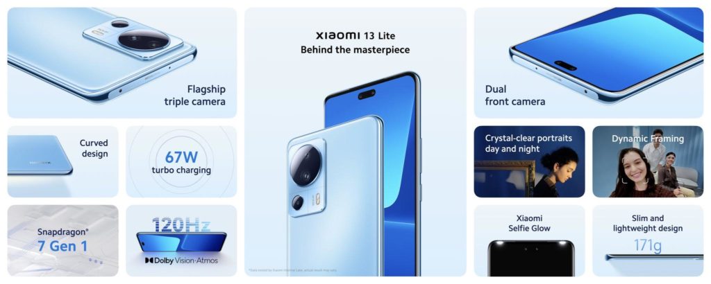 Xiaomi 13 Lite: The lightweight flagship has 120 Hz and Snapdragon 7 Gen 1