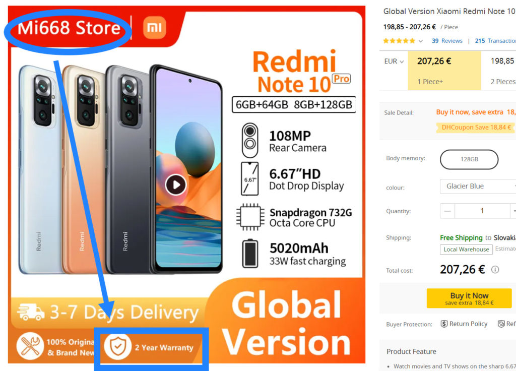 Redmi Note 10 Pro: 108 MPx camera and latest coupons